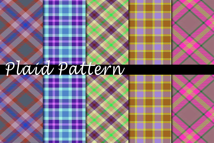 Plaid Pattern Digital Paper Bundle