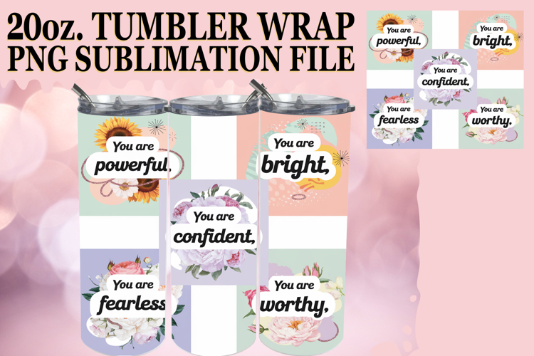 Enchanted vibes 20oz tumbler wrap, Quote