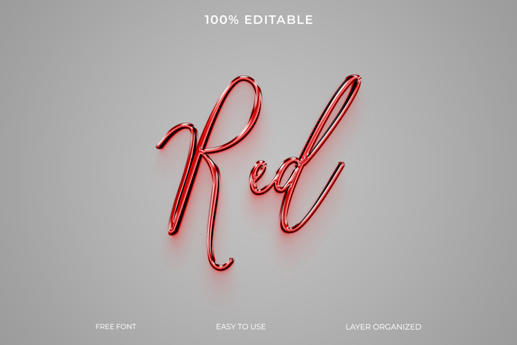 Red Editable Text Effect Style (5399652)
