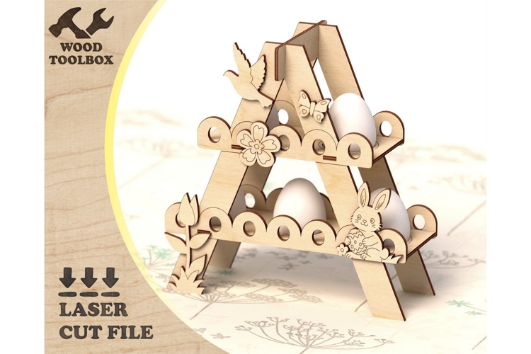 Easter Egg Holder SVG | Tiered Bunny Egg Stand