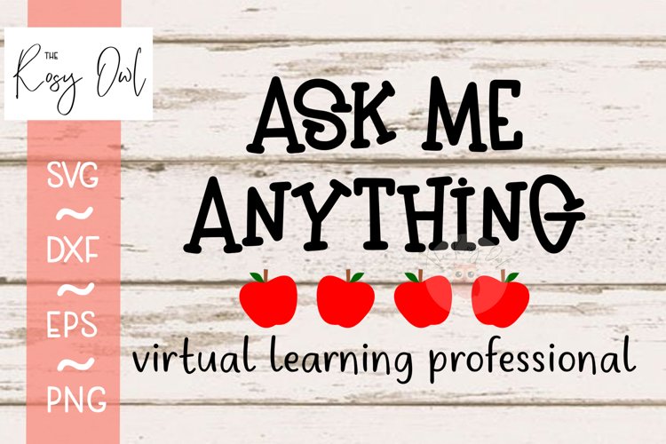 Virtual Learning Professional SVG | Ask me Anything | School
