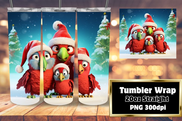 Christmas Cartoon Delight 3D Tumbler 20oz