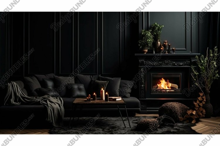 cozy black interior room (4080468)