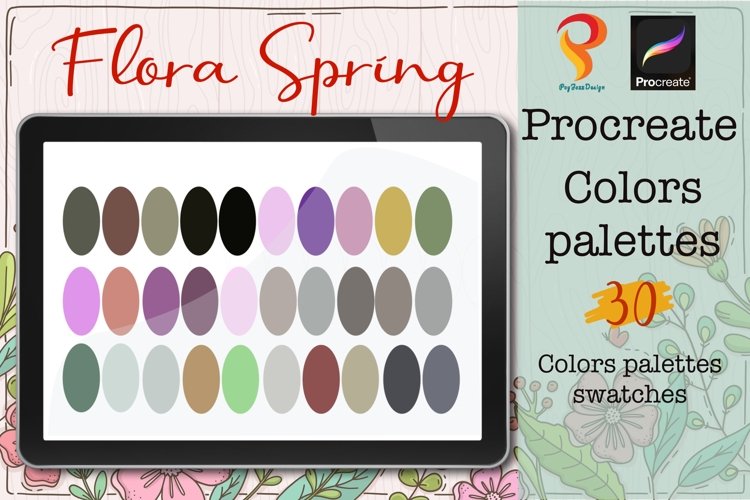 Procreate Flora Spring colors palette