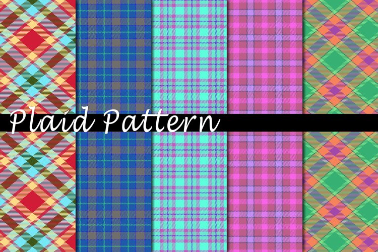 Plaid Pattern Digital Paper Bundle