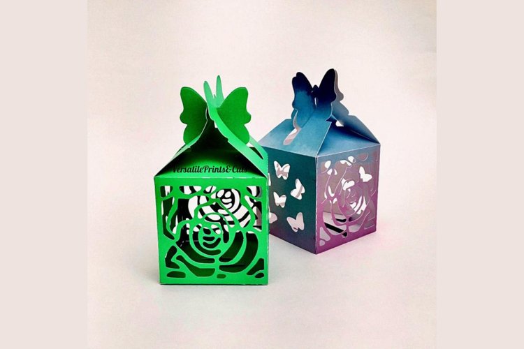 Butterfly top box template - gift box, treat box, favor box (1319576 ...