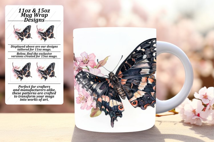 Springtime Flutter: Butterfly Mug - 11oz & 15oz
