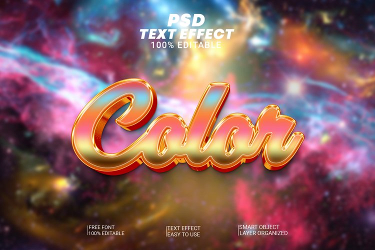Color 3d PSD Editable Text Style Effect (3377186)