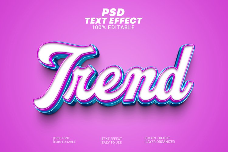 Classy Trend 3D Text Style Effect