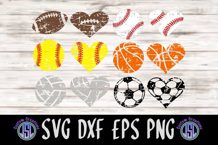 Distressed Sports Set of 12 Bundle | SVG DXF EPS (172009)