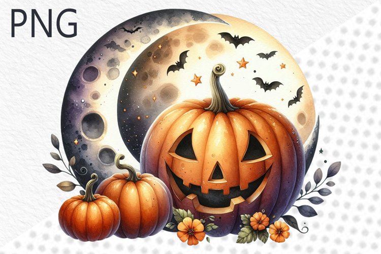 Halloween Pumpkins Sublimation - Clipart PNG Design