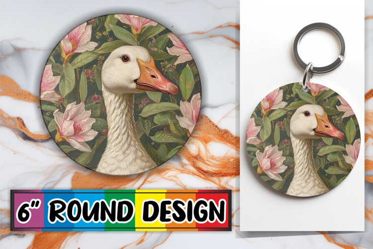 Round Farm Animal Sublimation Art