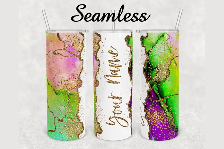 Alcohol Ink Gold Marble 20 oz sublimation design (1867780)