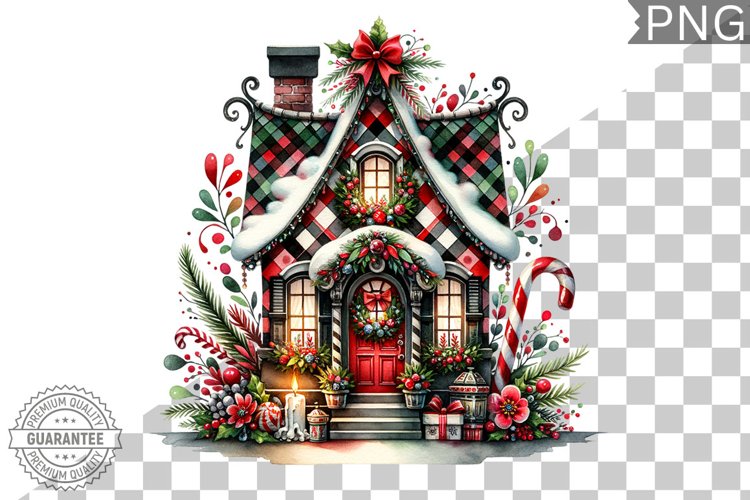 Christmas House Sublimation Clipart