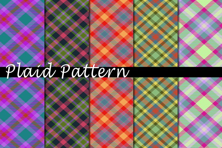Plaid Pattern Digital Paper Bundle