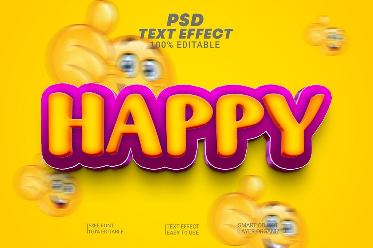 Happy 3D Text Style Effect (3377213)