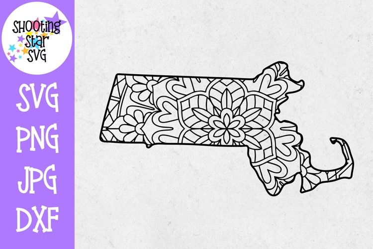 Massachusetts US State Mandala SVG - 50 States SVG