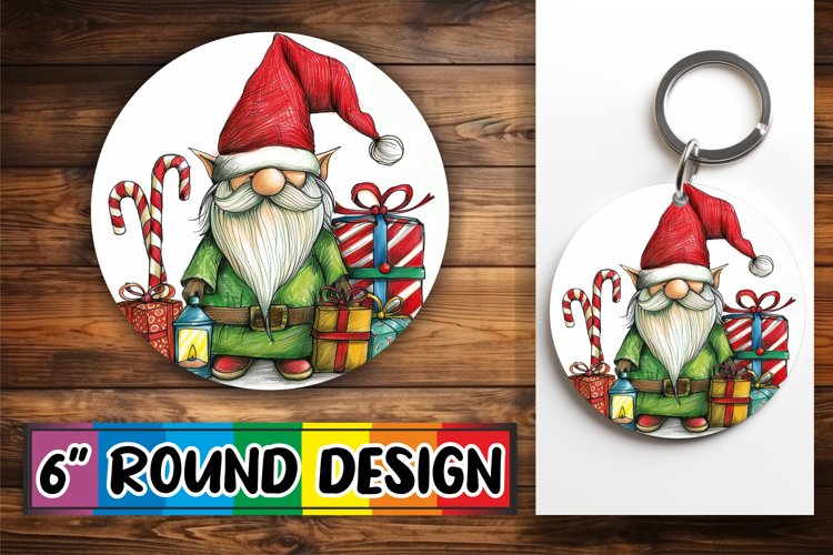 Festive Watercolor Round Design Sublimation