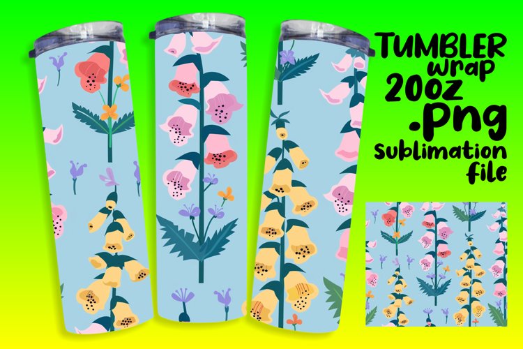 Watercolor Boho Bloom Haven Tumbler Wrap (3991970)