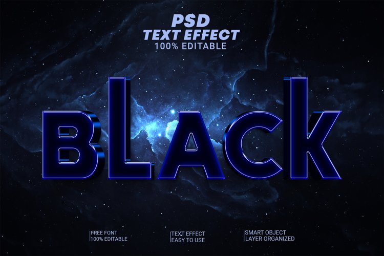 Black PSD text effect style (3377251)