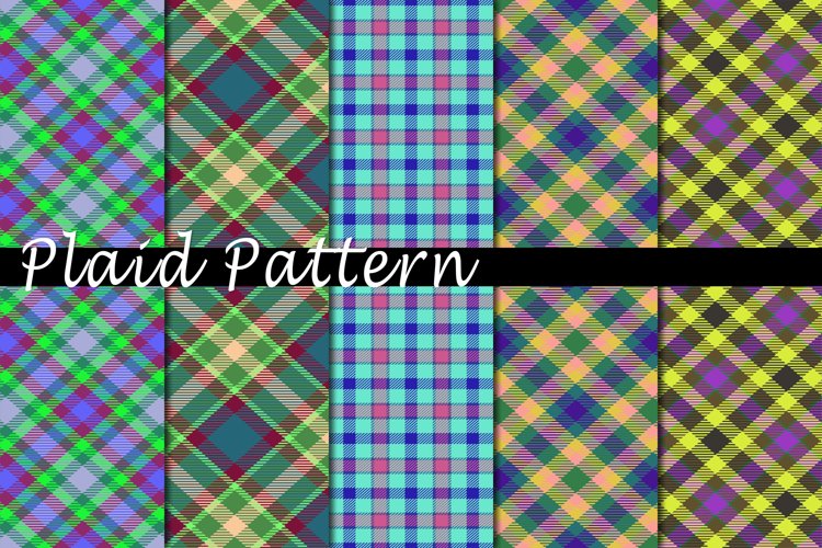 Plaid Pattern Digital Paper Bundle
