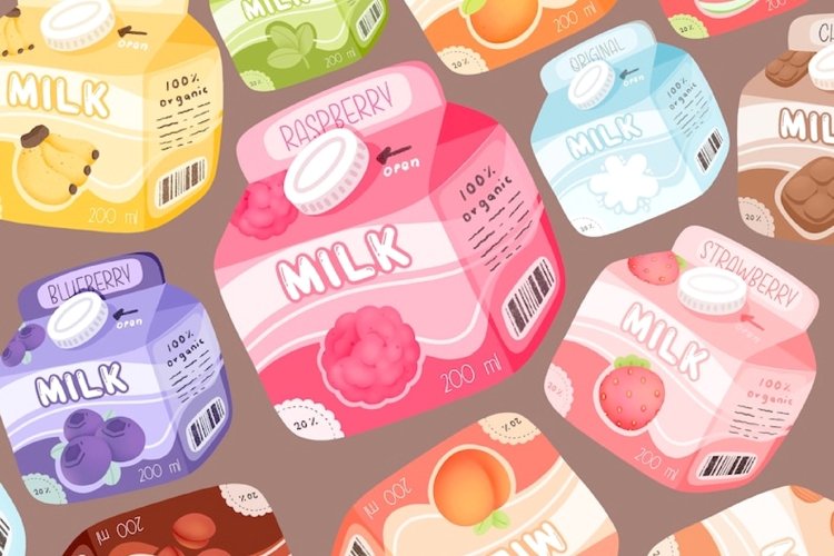 Cute kawaii Printable chibi milks clipart