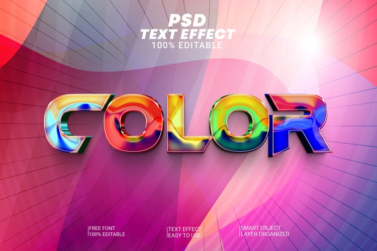 PSD Color 3d Text Effect Style (3377271)