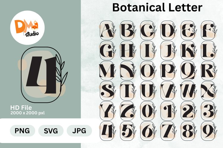 Botanical Letter Monogram