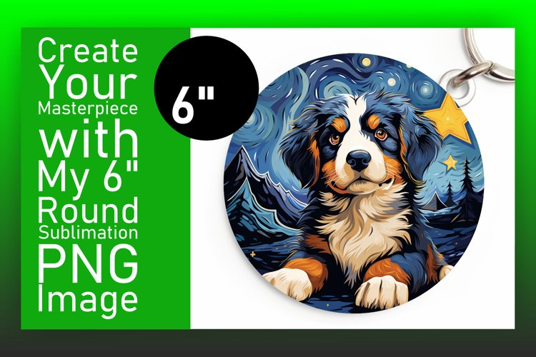 Dog Art Round Design Artistic PNG (4388618)