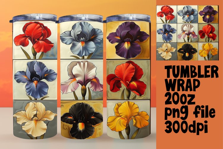 Radiant Flower Pattern 20oz Tumbler Wraps - Sublime Sublimat