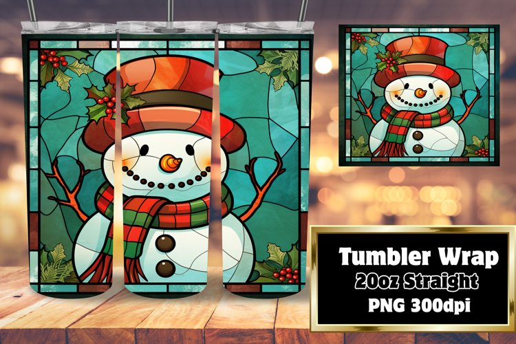 Noel Glass Pattern Tumbler Sublimation (3031963)