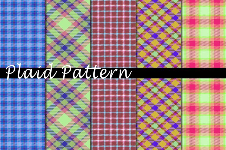 Plaid Pattern Digital Paper Bundle