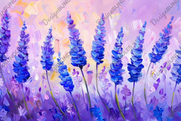 Lavender Flowers Painting Background Wallpaper (5424152)