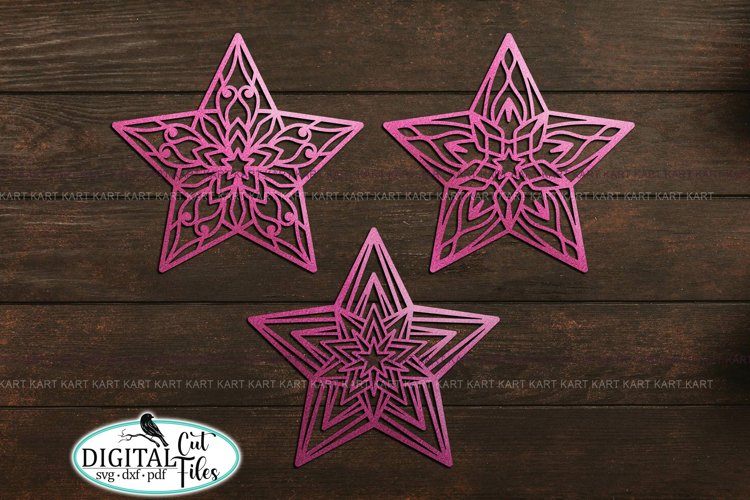 Christmas stars svg cut out files Cricut Laser cut (3029769)