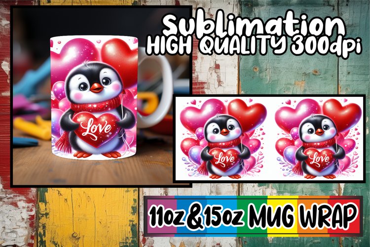 Dreamy skies 11oz 15oz mug wrap, Valentines