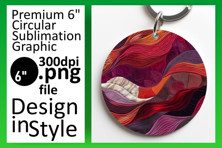 Vibrant Embroidered Pattern Keychains