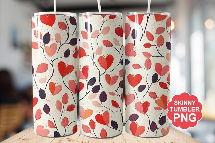 Valentine Pattern Seamless Tumbler | Valentine Tumbler Wrap