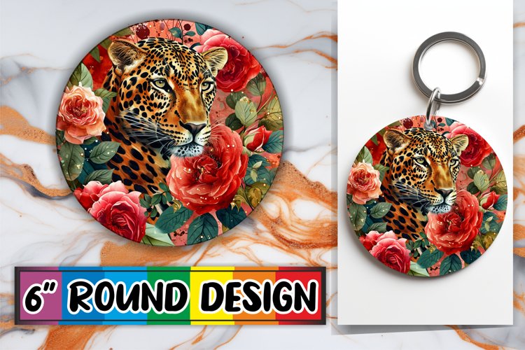 Vibrant Wildlife Round Sublimation Patterns (3359132)