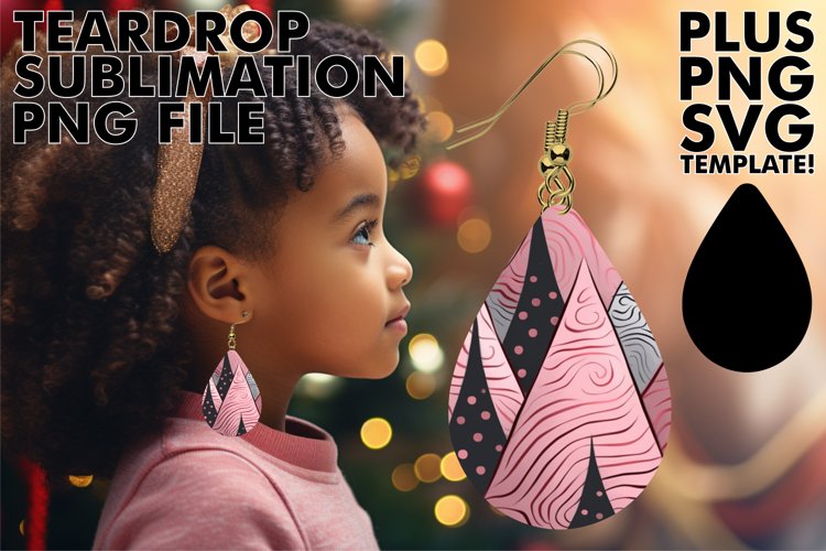 Sublimation-Ready Pastel Teardrop Beauty