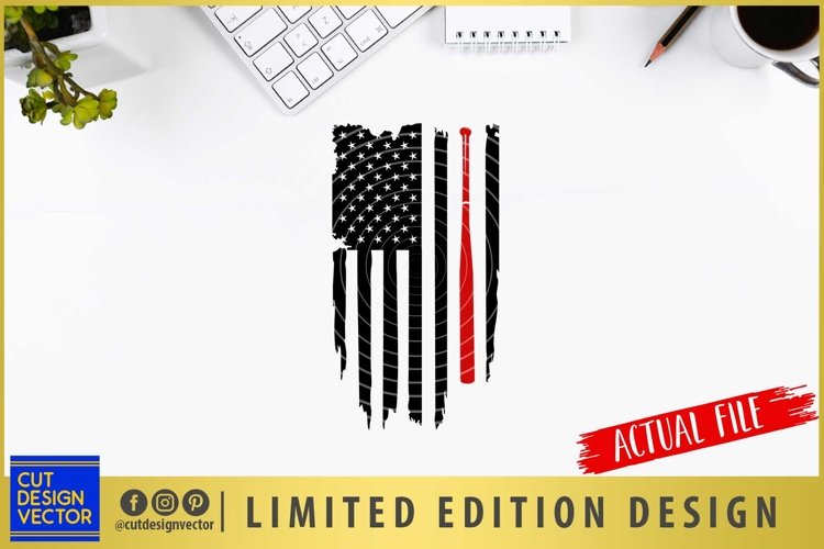 Baseball Distressed Flag SVG (841811) | SVGs | Design Bundles