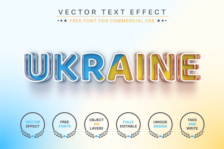 Ukraine - Editable Text Effect, Font Style (1865875)