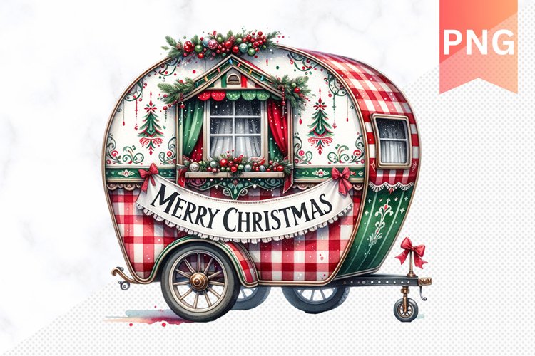 Christmas Whimsical Caravan - Clipart PNG Design