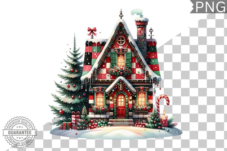 Christmas House Sublimation Clipart