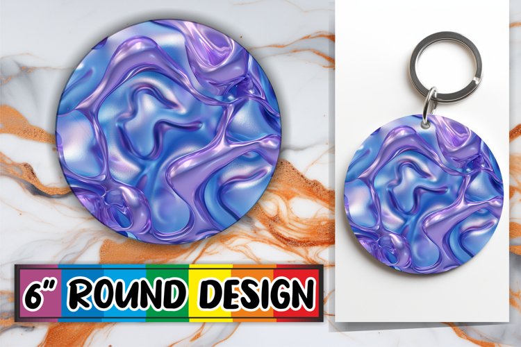 Sleek Abstract Inflated Puff Sublimation Art