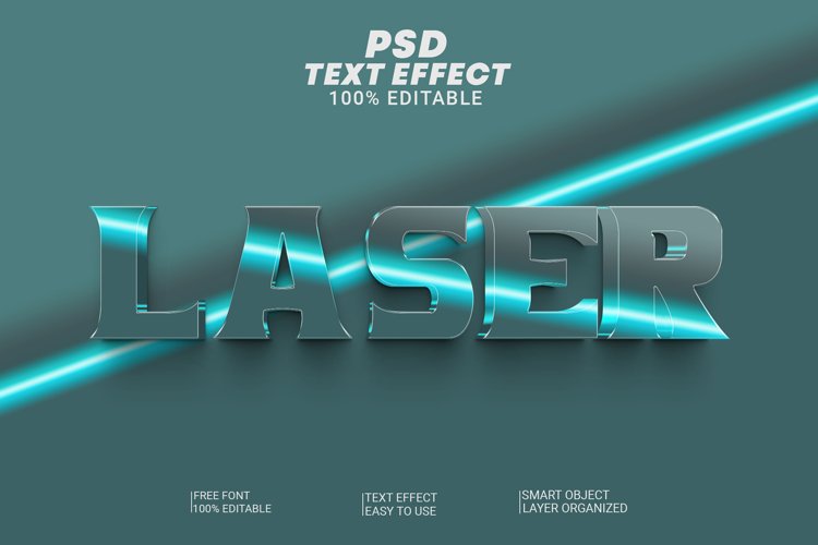 laser Editable Text Effect Style