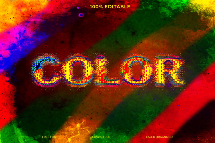 VibrantText Design with Pixelated Effect