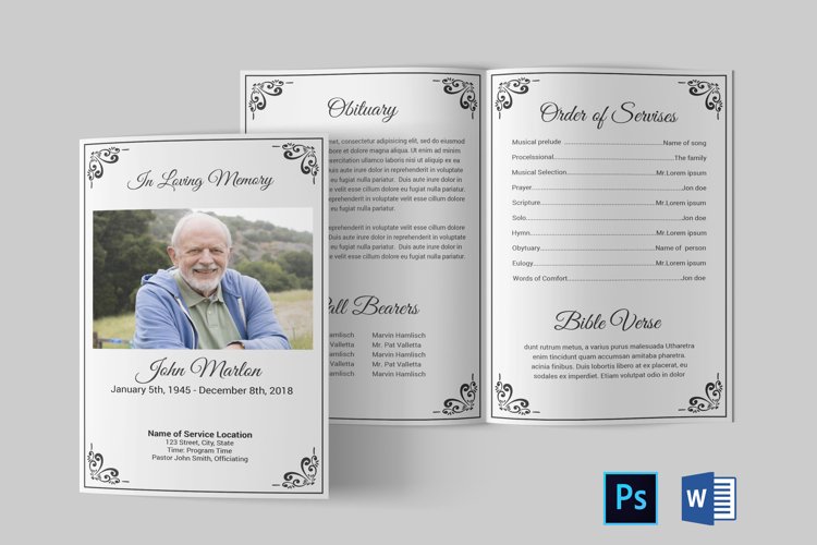 Create Free Printable Funeral Programs FREE PRINTABLE TEMPLATES