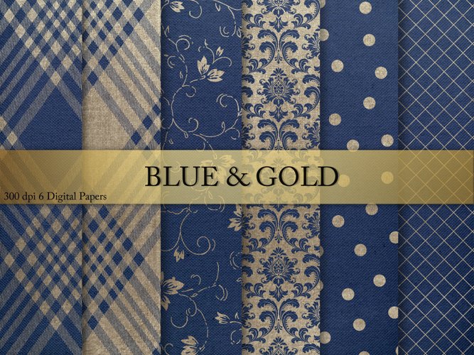 Wedding Navy Blue Canvas Digital Paper