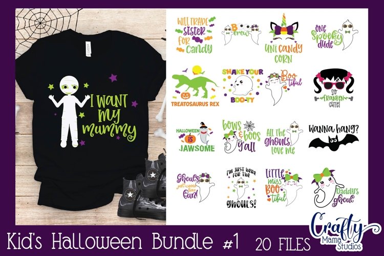 Kids Halloween Bundle Svg, Halloween Svg, Ghost Unicorn File (849834 ...