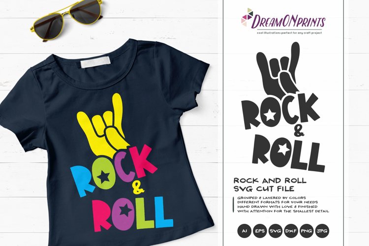 Rock and Roll SVG - Rock Music SVG Cut Files
